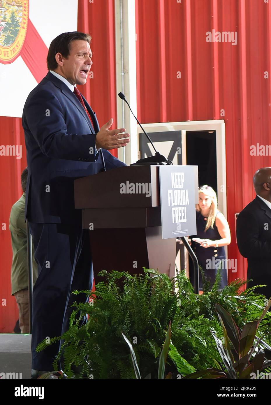 Geneva, United States. 24th Aug, 2022. Florida Gov. Ron DeSantis speaks ...