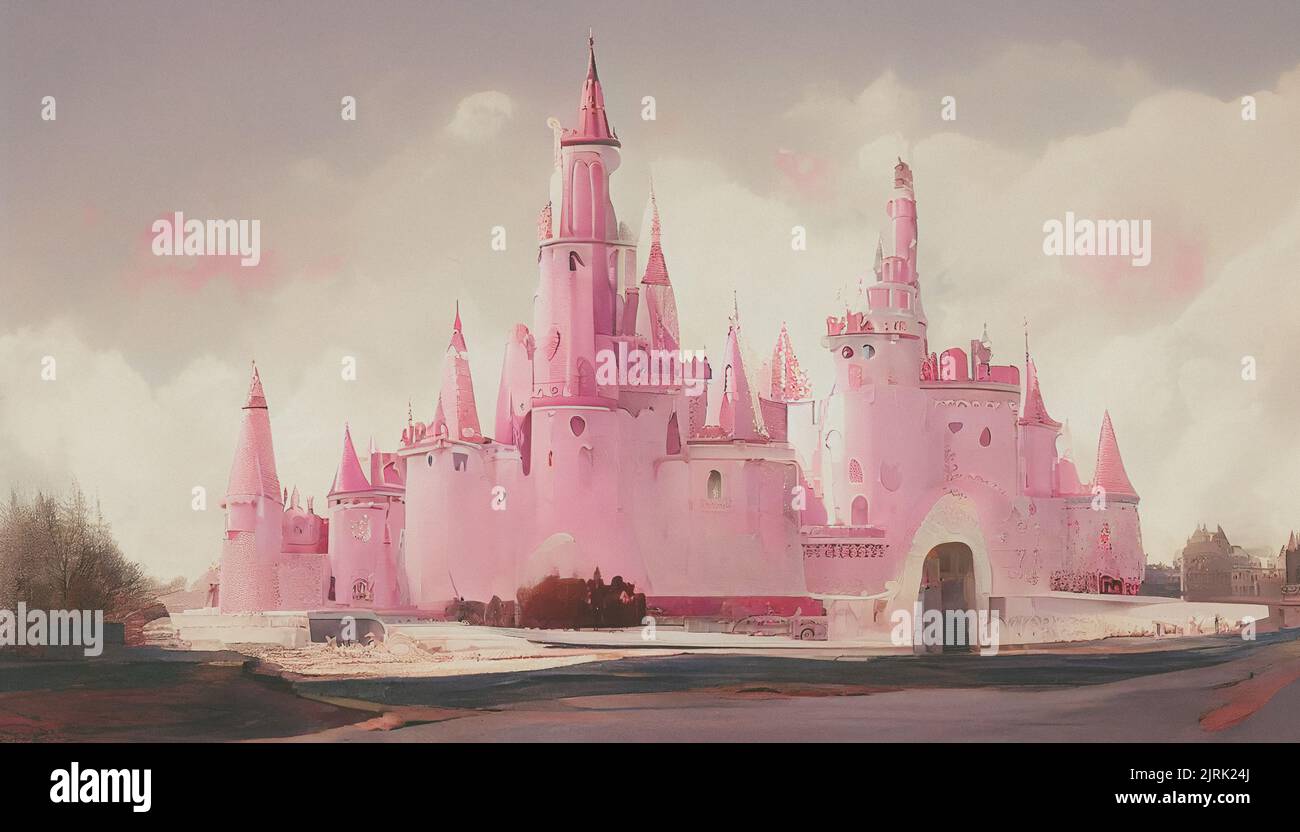 3D illustration Fantasy Castle Wallpaper HD. Beautiful 3D Castle ...