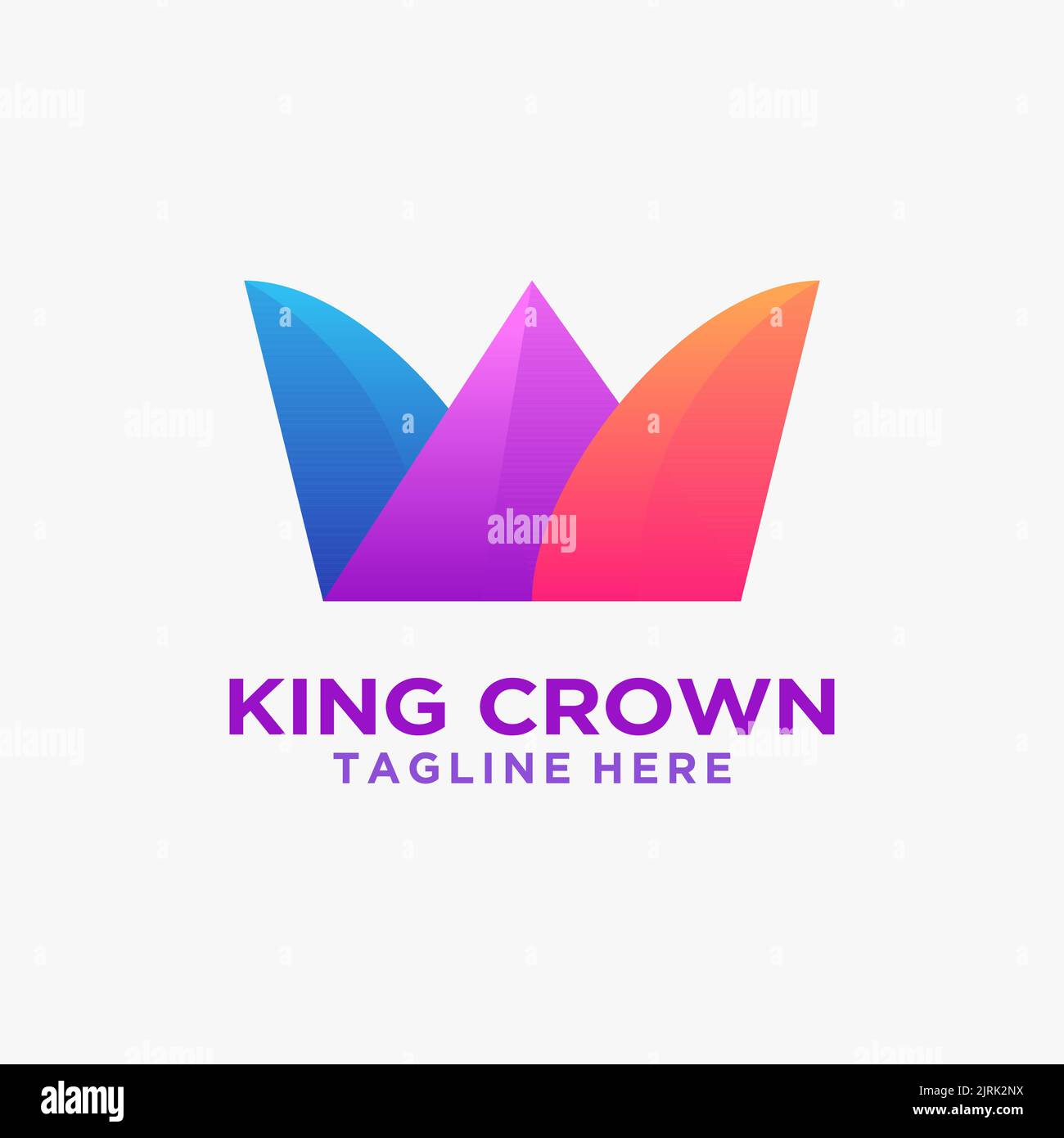 Modern king crown logo design Stock Vector Image & Art - Alamy