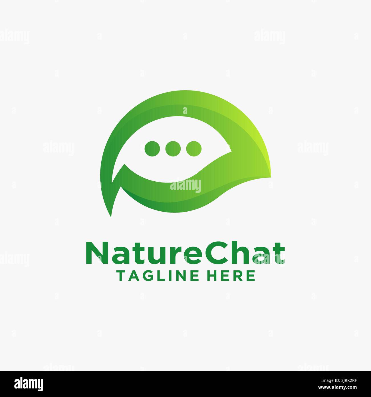 Leaf chatting logo hi-res stock photography and images - Alamy