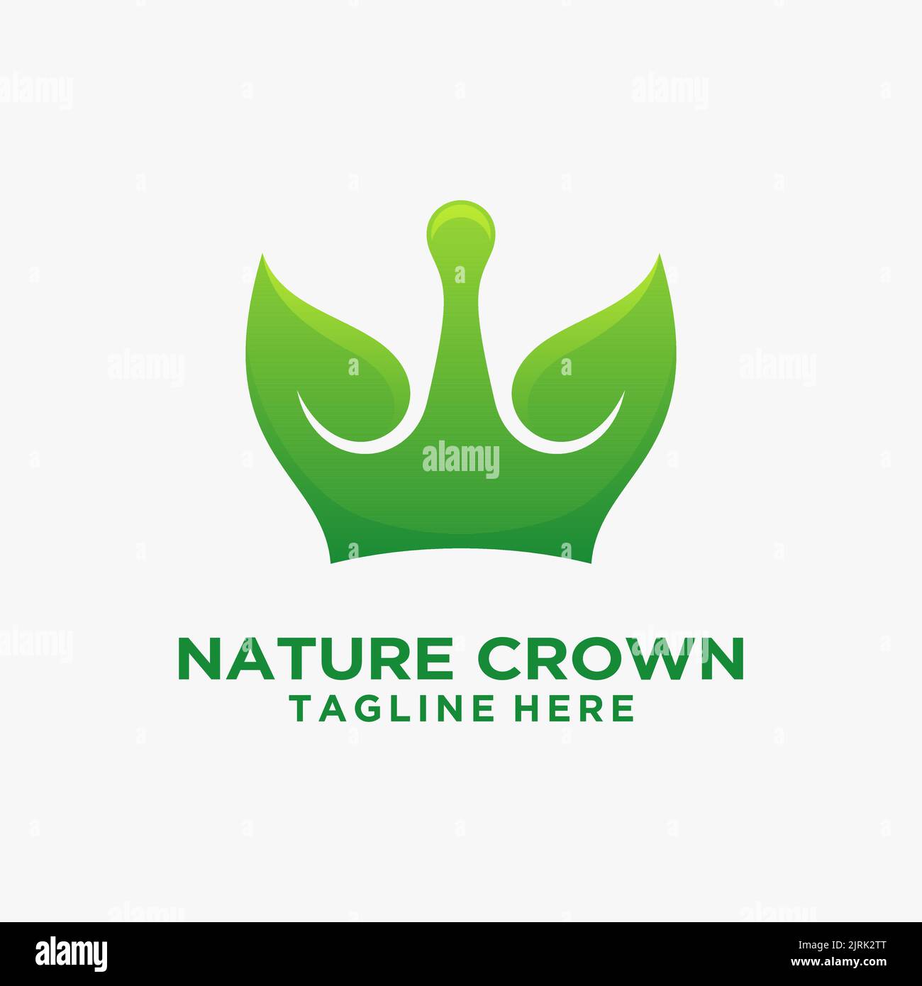 Nature crown logo design Stock Vector Image & Art - Alamy