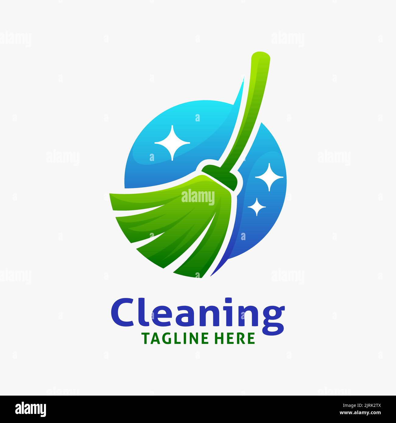 Cleaning broom logo design Stock Vector Image & Art - Alamy