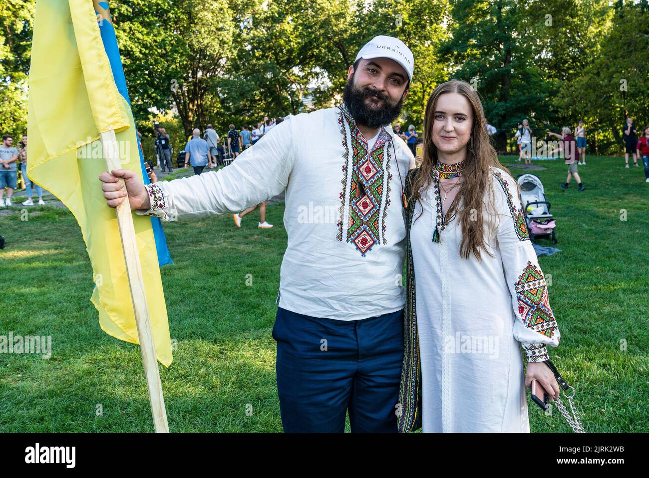 New York, New York, USA. 24th Aug, 2022. Bohdan Tashak and Oksana ...