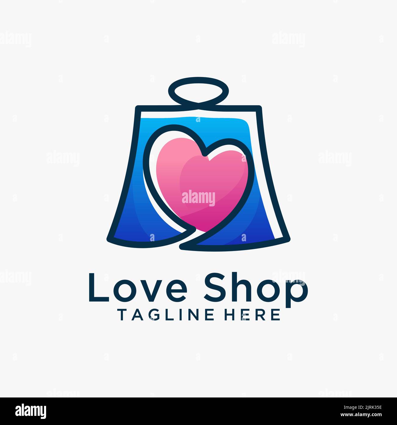 Love shop logo design Stock Vector Image & Art - Alamy