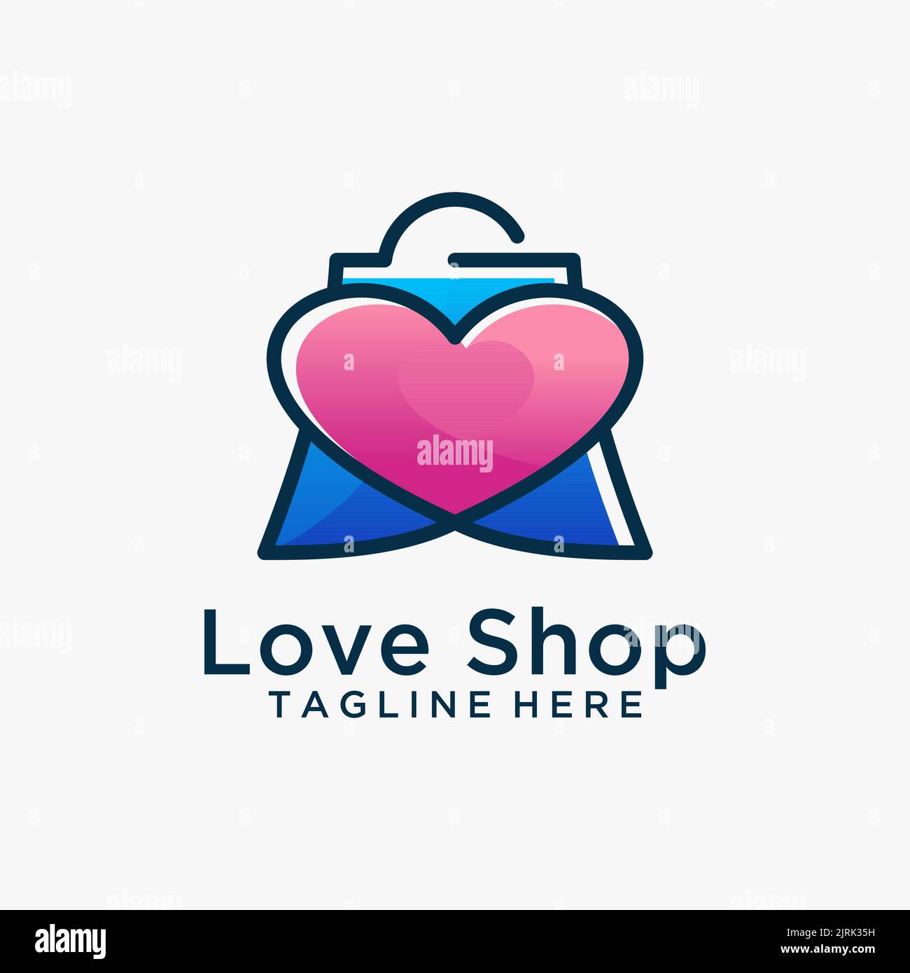 Love shop logo design Stock Vector Image & Art - Alamy