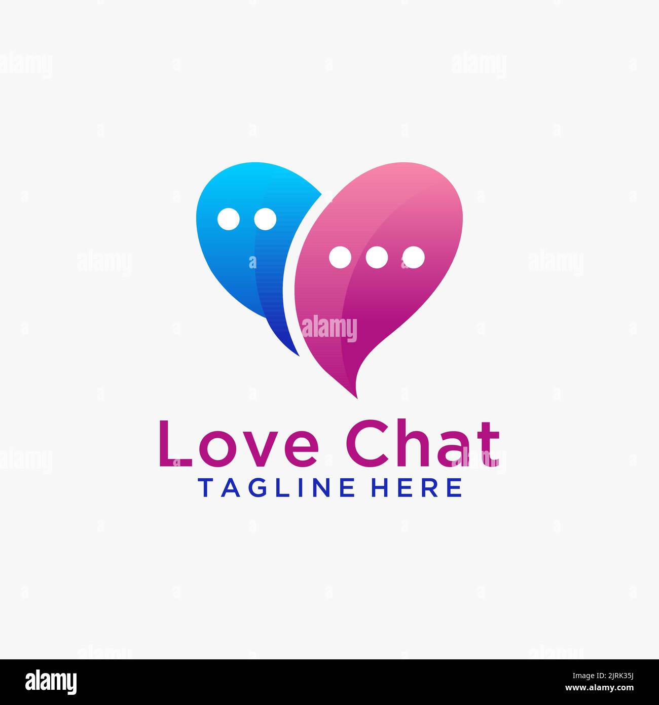 Love chat logo design Stock Vector Image & Art - Alamy