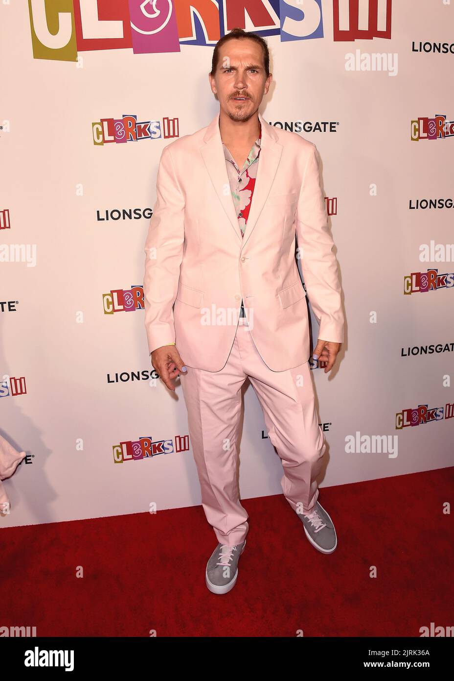 Jason Mewes walking the red carpet at the Los Angeles premiere of "Clerks III" at TCL Chinese 6 ...
