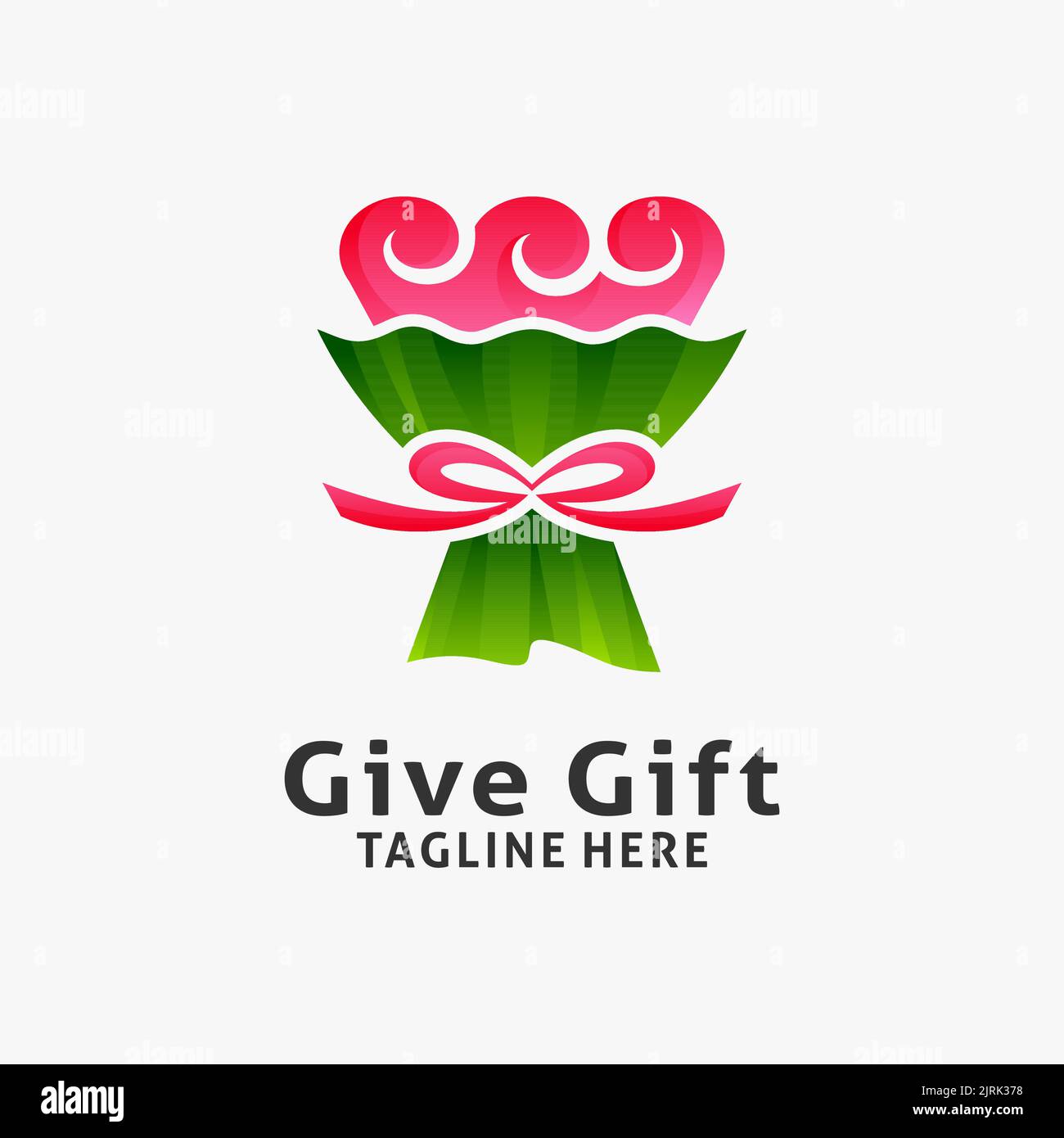 Gift bouquet logo design Stock Vector Image & Art - Alamy
