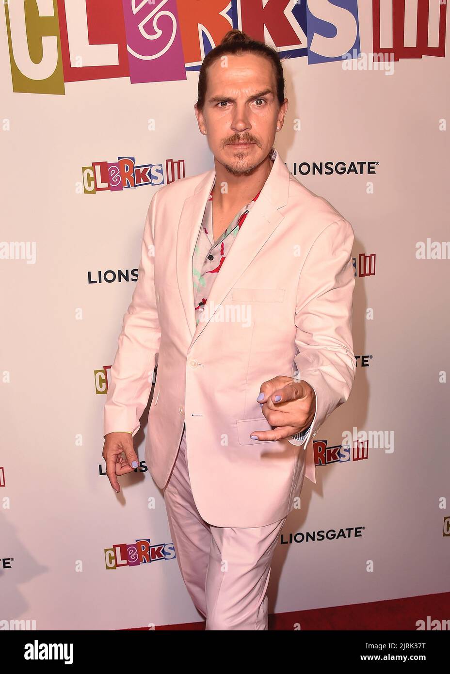 Jason Mewes walking the red carpet at the Los Angeles premiere of "Clerks III" at TCL Chinese 6 ...