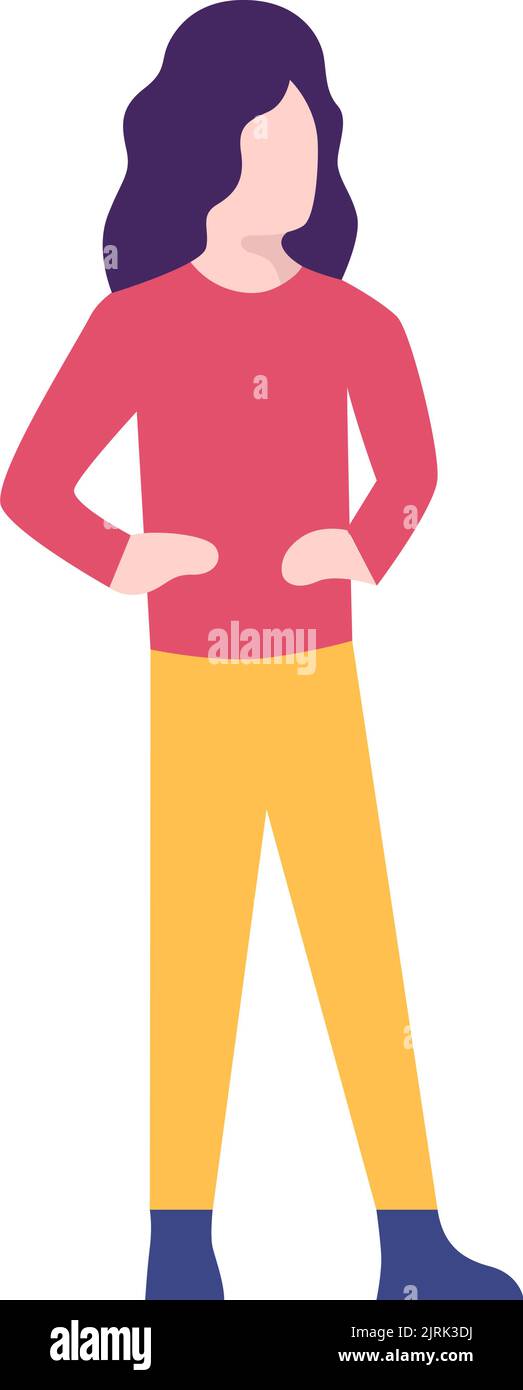 Vector woman. Young female icon. People character isolated. Business ...