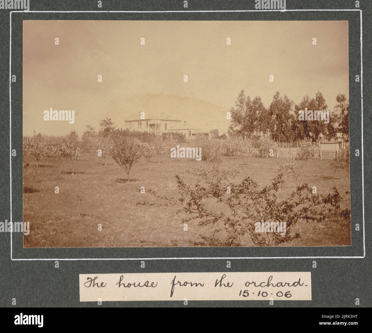 At Levin: The house from the orchard, 15 October 1906. From the album ...