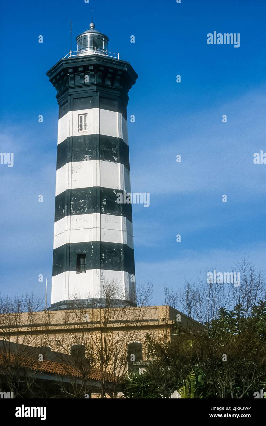 The Capo Peloro lighthouse was rebuilt in 1884 on the extreme ...