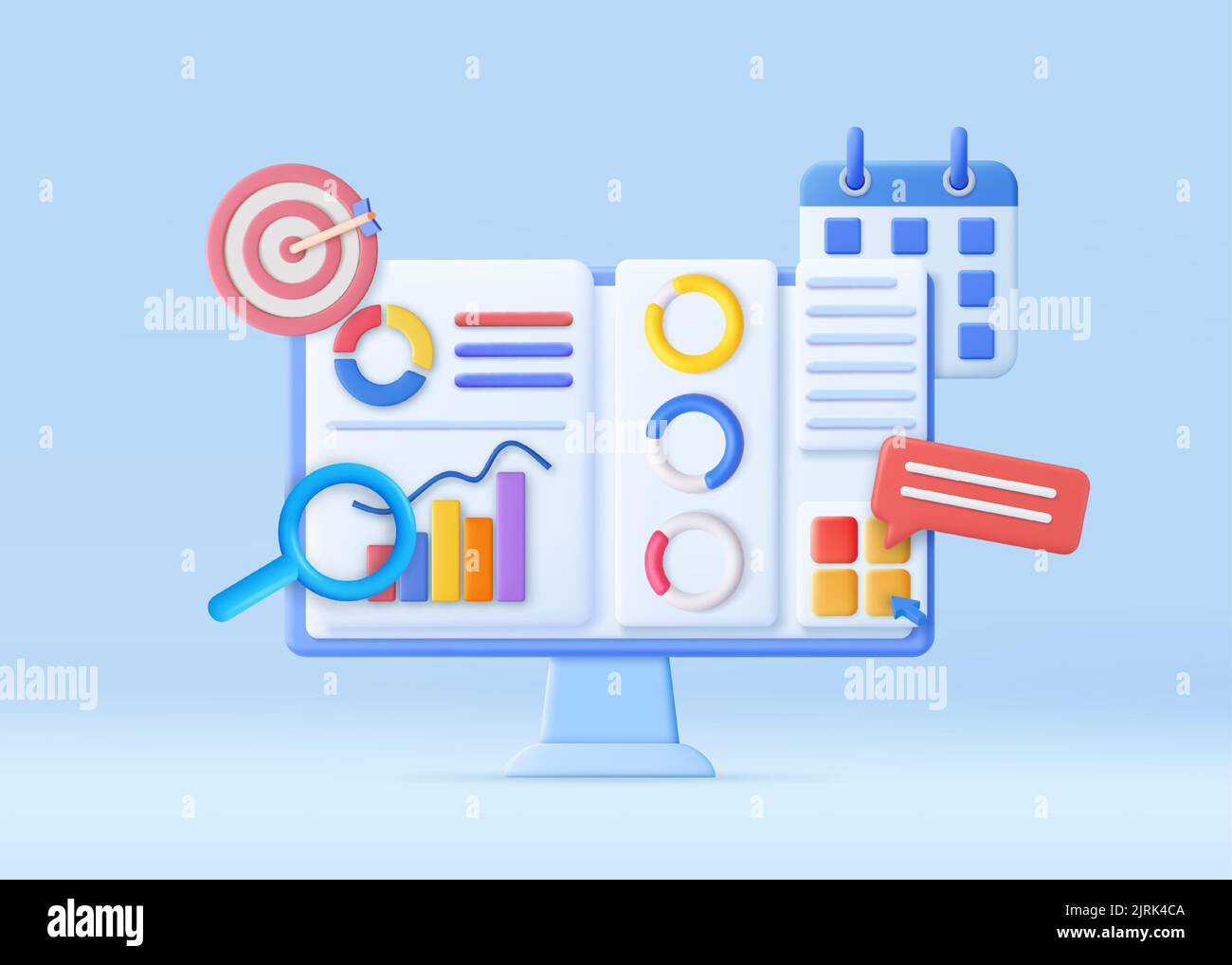 3D SEO Optimization Stock Vector Image & Art - Alamy