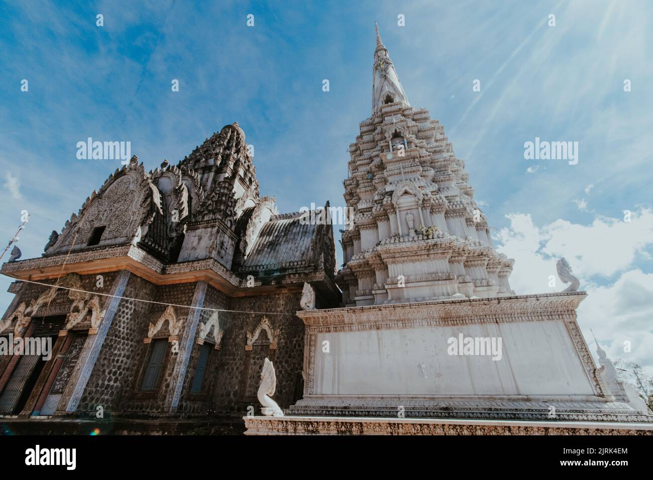 Low angle view of Phnom Srey and Phnom Pros Temple, an off the beaten ...