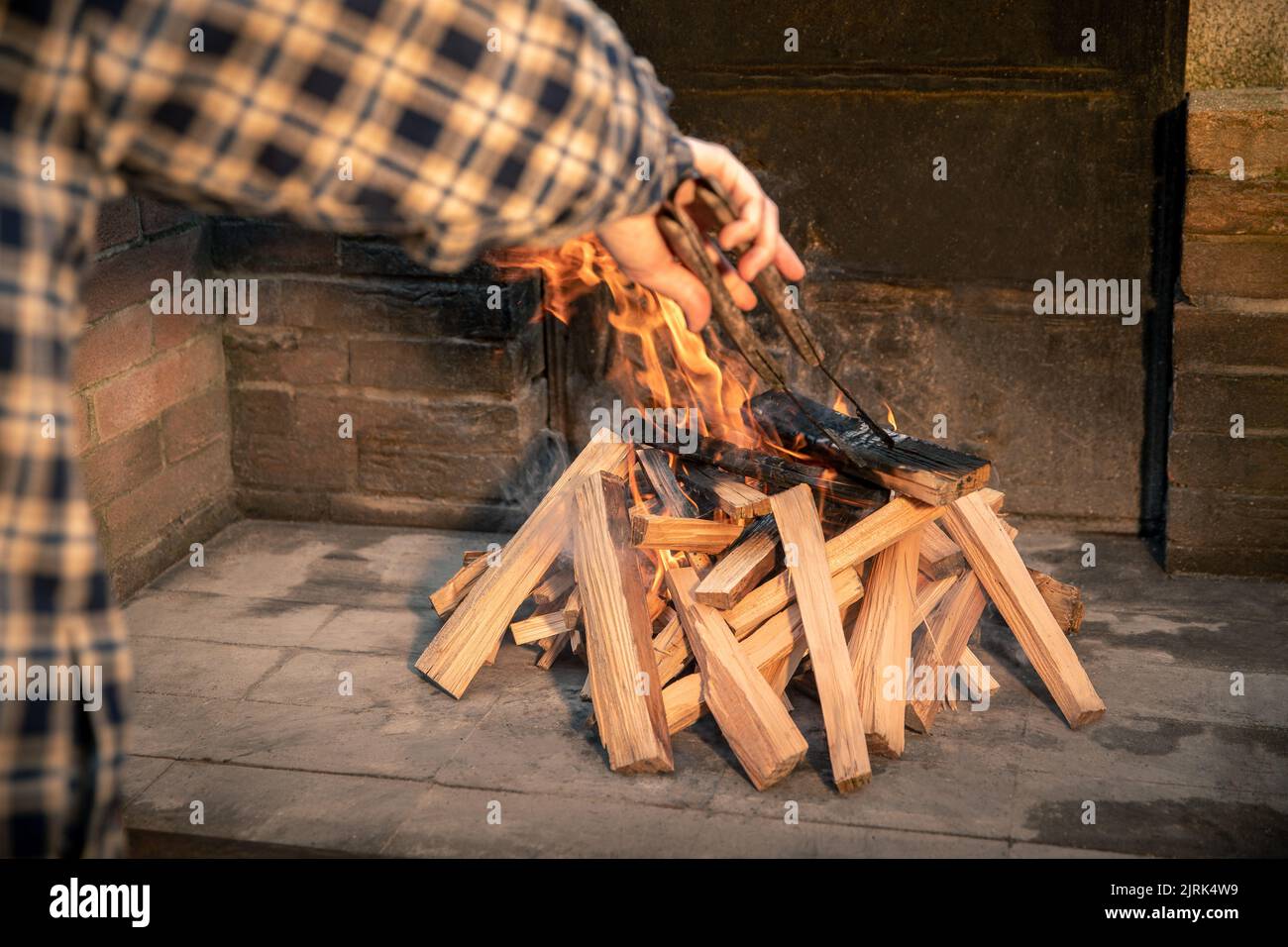 Burning wood in blood hi-res stock photography and images - Alamy