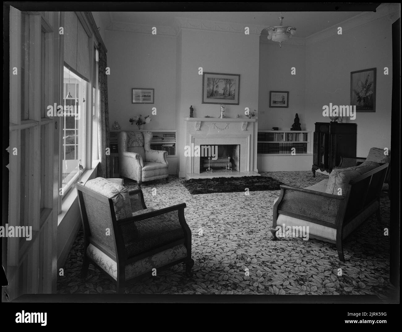 Ulrich family home near Maori Bank, 1940s, New Zealand, by J.W. Chapman ...