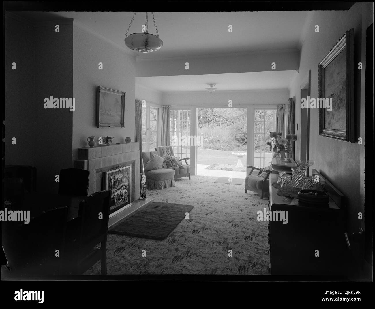 Ulrich family home near Maori Bank, 1940s, New Zealand, by J.W. Chapman ...