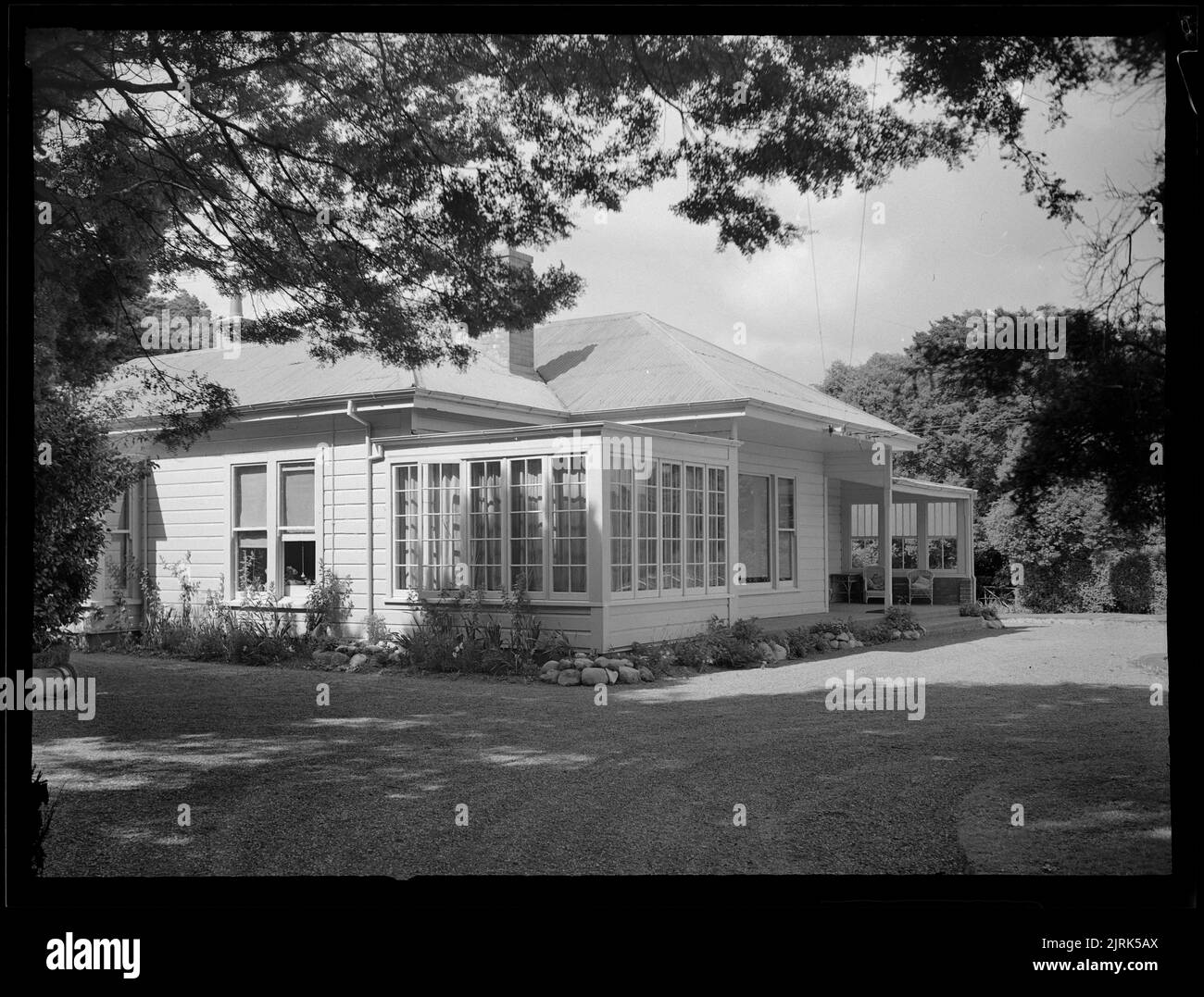 Ulrich family home near Maori Bank, 1940s, New Zealand, by J.W. Chapman ...