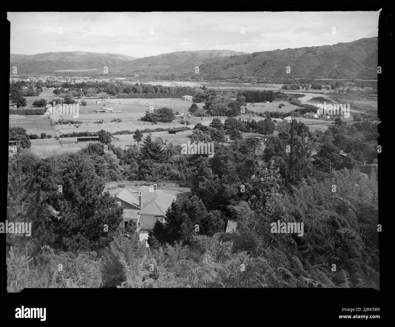 Ulrich family home near Maori Bank, 1940s, New Zealand, by J.W. Chapman ...