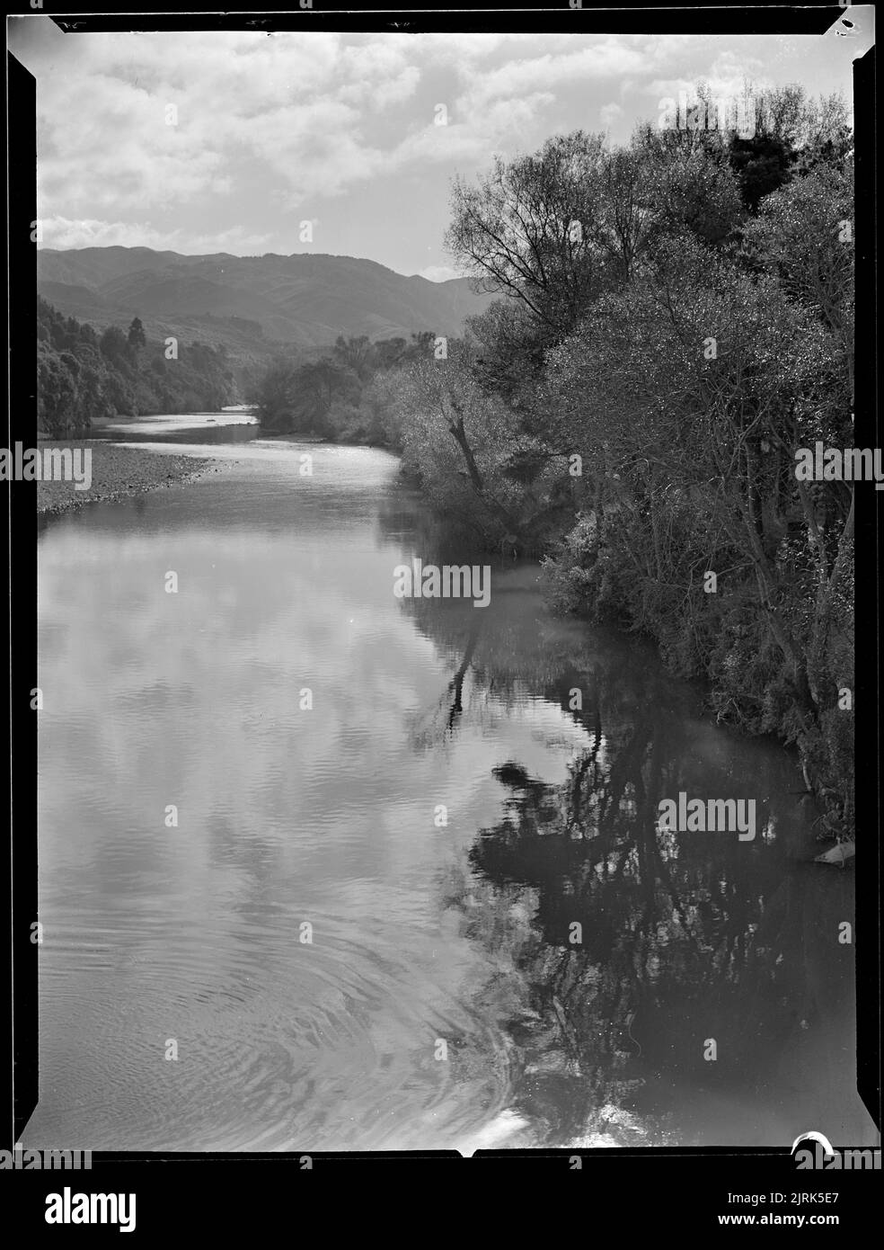 Hutt River at Moonshine, March 1950, North Island, by J.W. Chapman-Taylor Stock Photo - Alamy