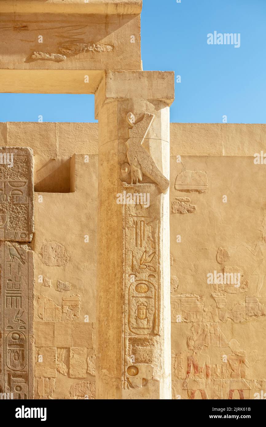 View of Hatshepsut's temple. Mortuary temple of the pharaoh of the ...