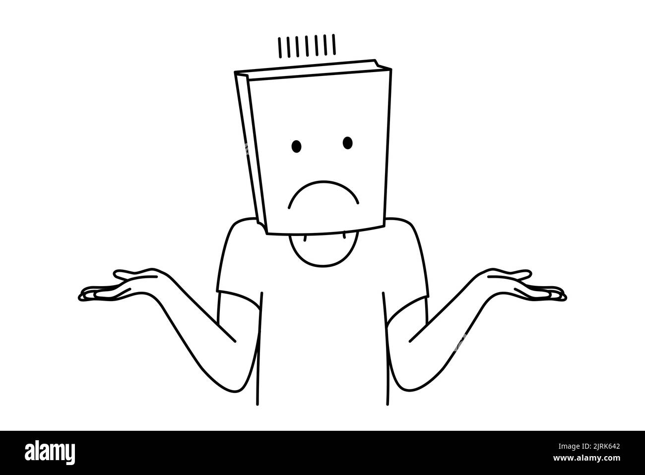 Upset face drawing Black and White Stock Photos & Images - Alamy