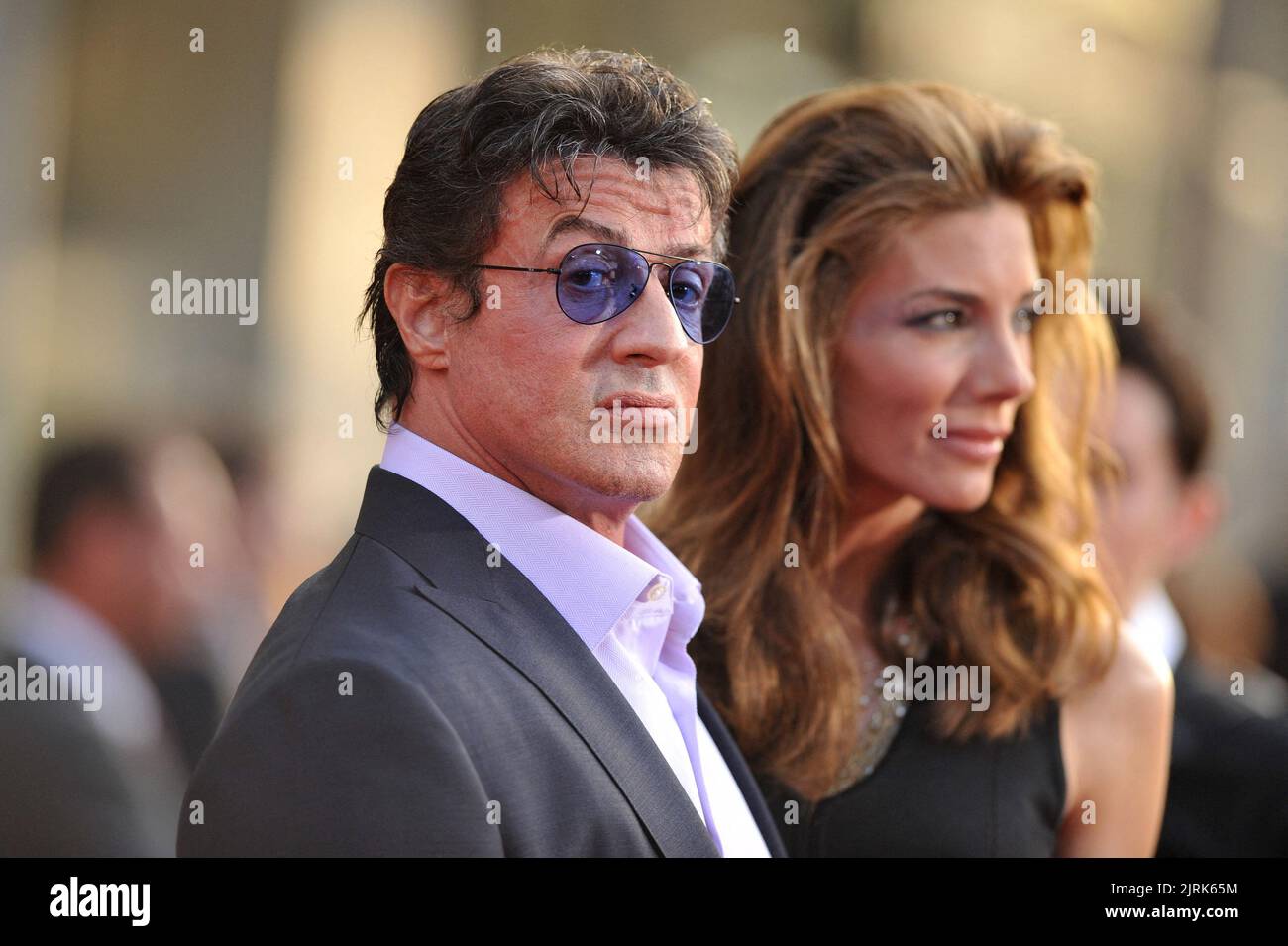 File photo dated April 26, 2010 of Sylvester Stallone and wife Jennifer ...