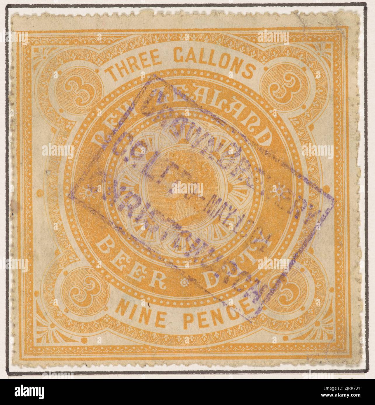 Three gallons beer duty stamp hi-res stock photography and images - Alamy