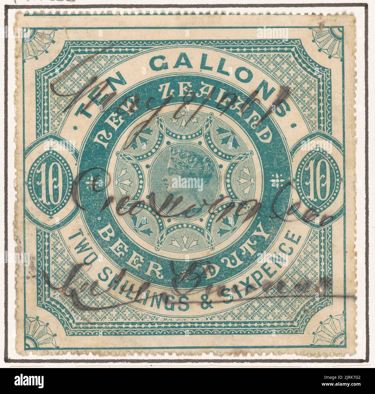 Ten gallons beer duty stamp hi-res stock photography and images - Alamy