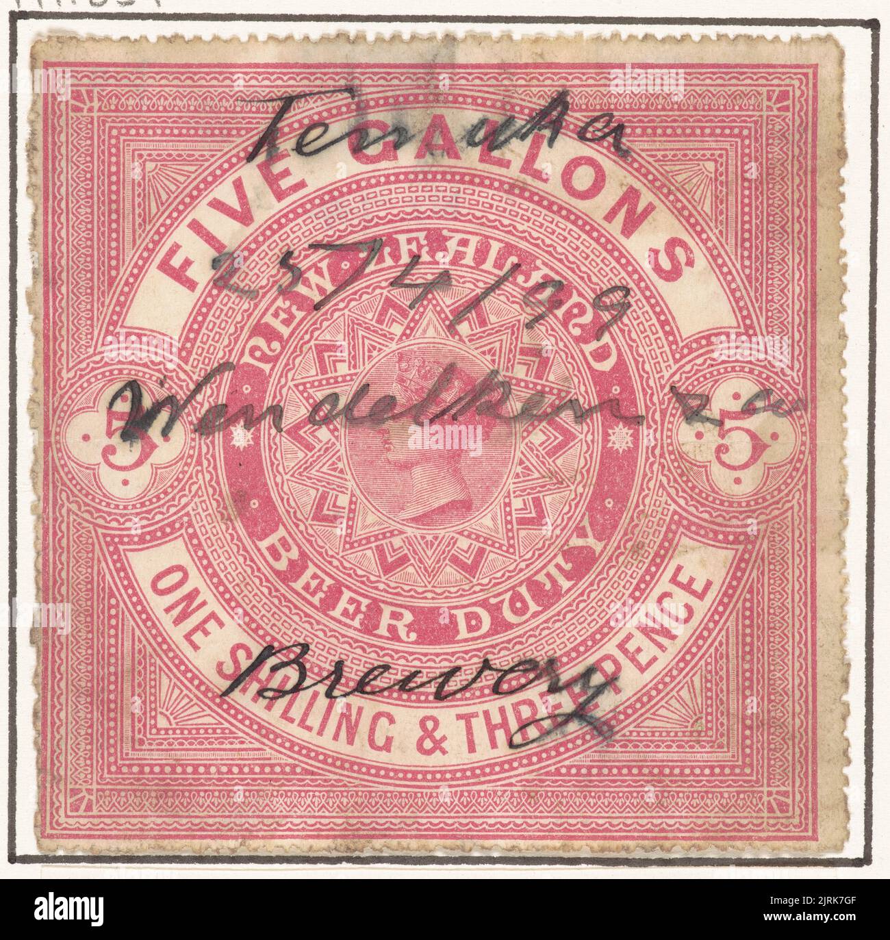 Beer duty stamp hi-res stock photography and images - Alamy