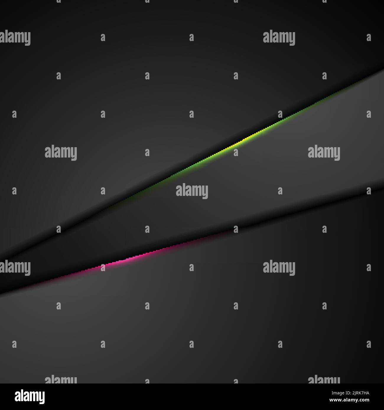 Black abstract corporate background with green and pink glowing light ...