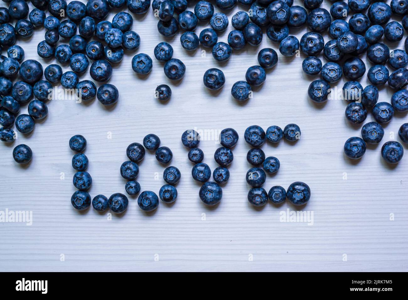 Love word Fresh blueberry Freshly picked Juicy fresh blueberries ...