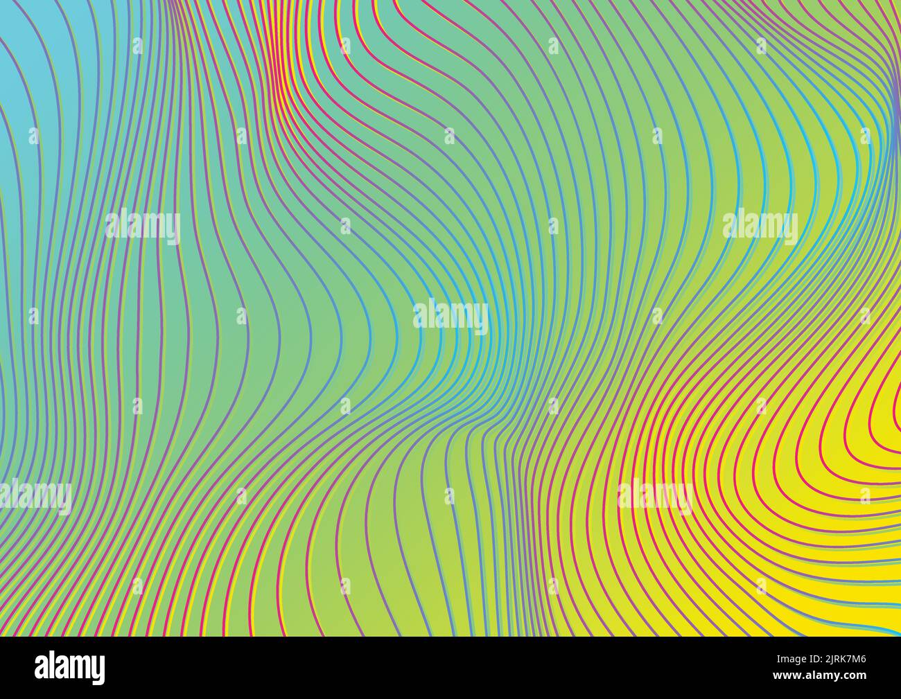 Colourful holographic curved wavy lines abstract background. Vector ...