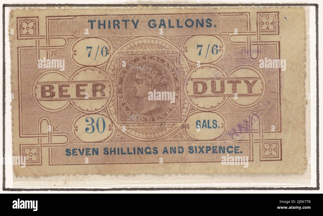 Thirty gallons beer duty stamp hi-res stock photography and images - Alamy