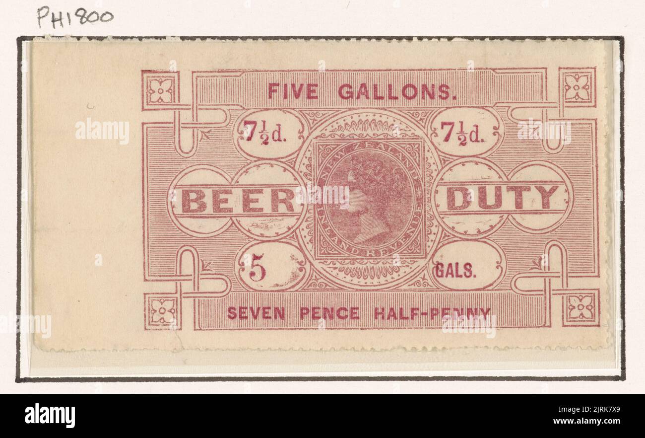 Five gallons beer duty stamp hi-res stock photography and images - Alamy