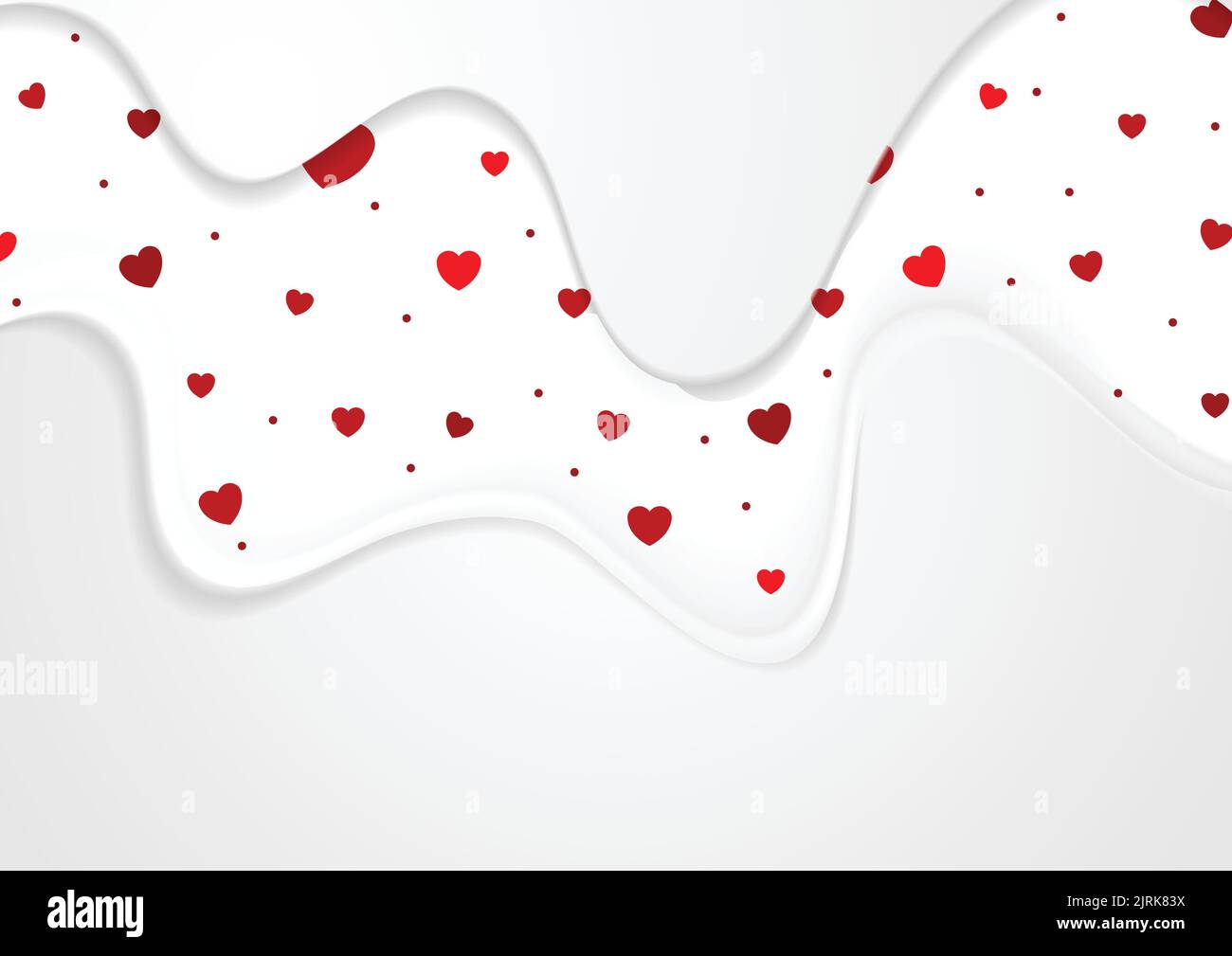 Abstract Valentines Day greeting card wavy background. Vector design ...