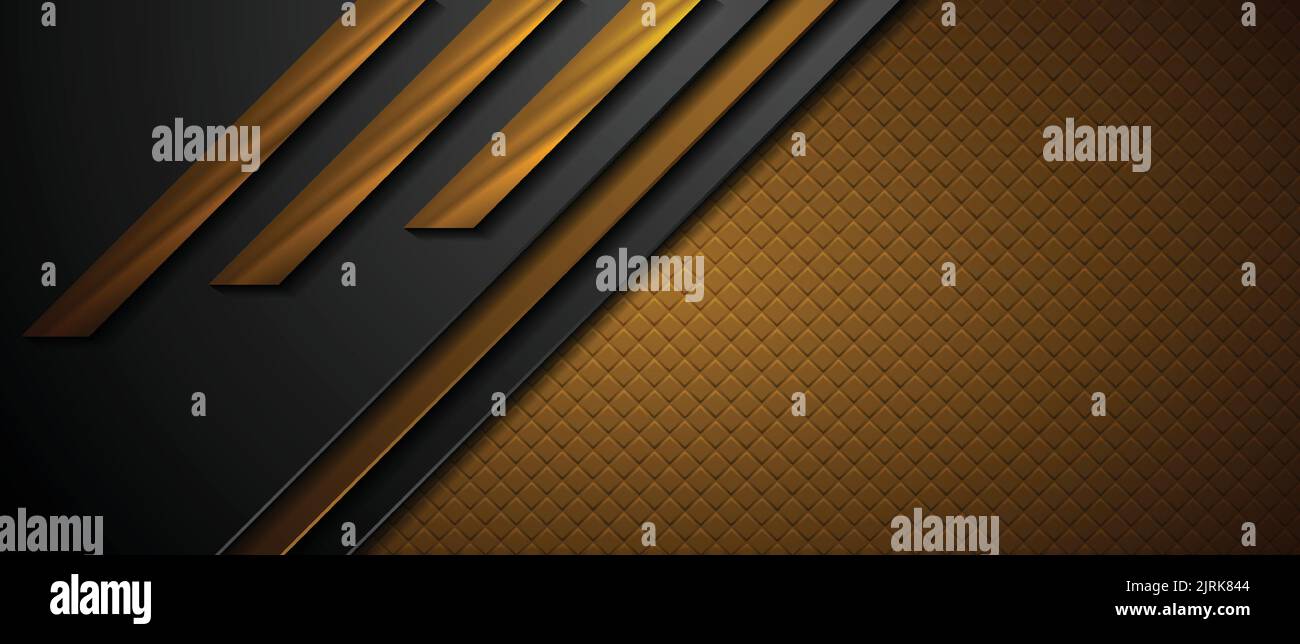 Black and brown abstract tech geometric background. Vector corporate ...