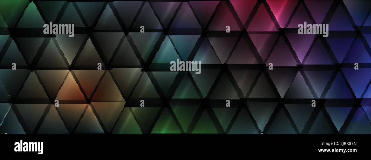 Dark colorful abstract glossy triangles tech background. Vector design Stock Vector Image & Art ...