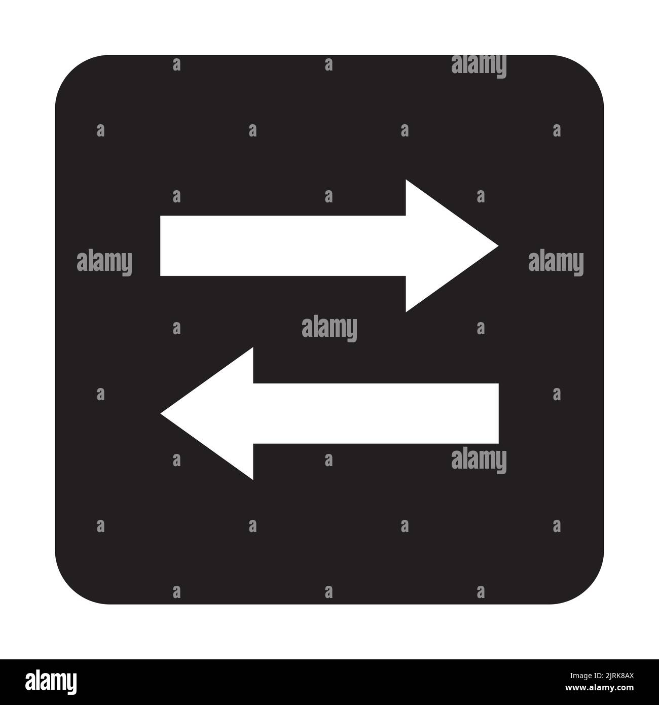 Exchange square button icon vector for graphic design, logo, website ...