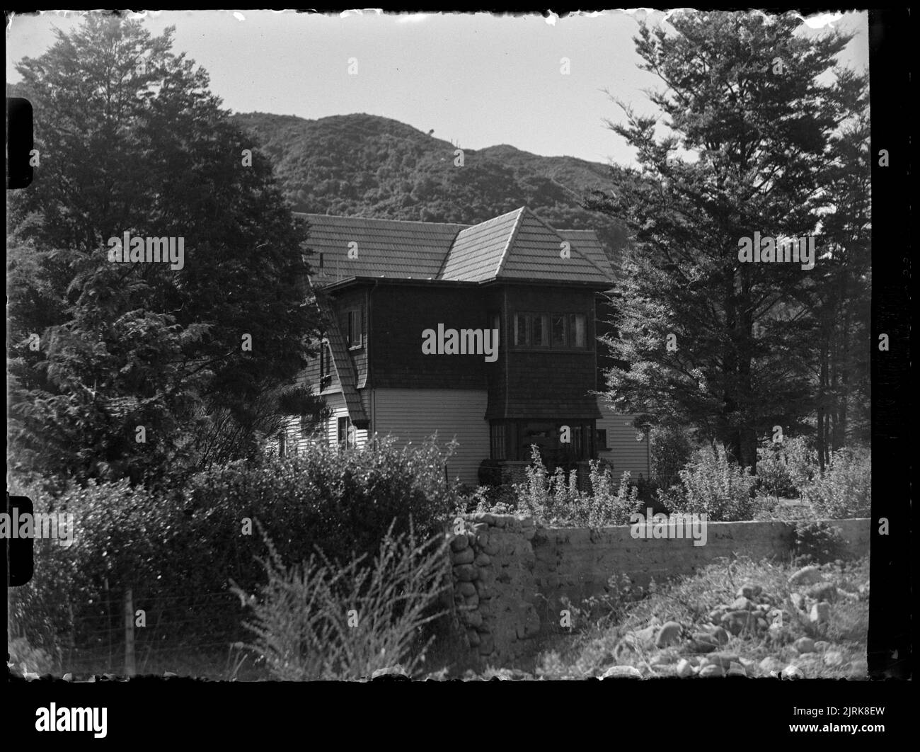 Akatarawa Road, Fleming's house and garden, North Island, by J.W ...