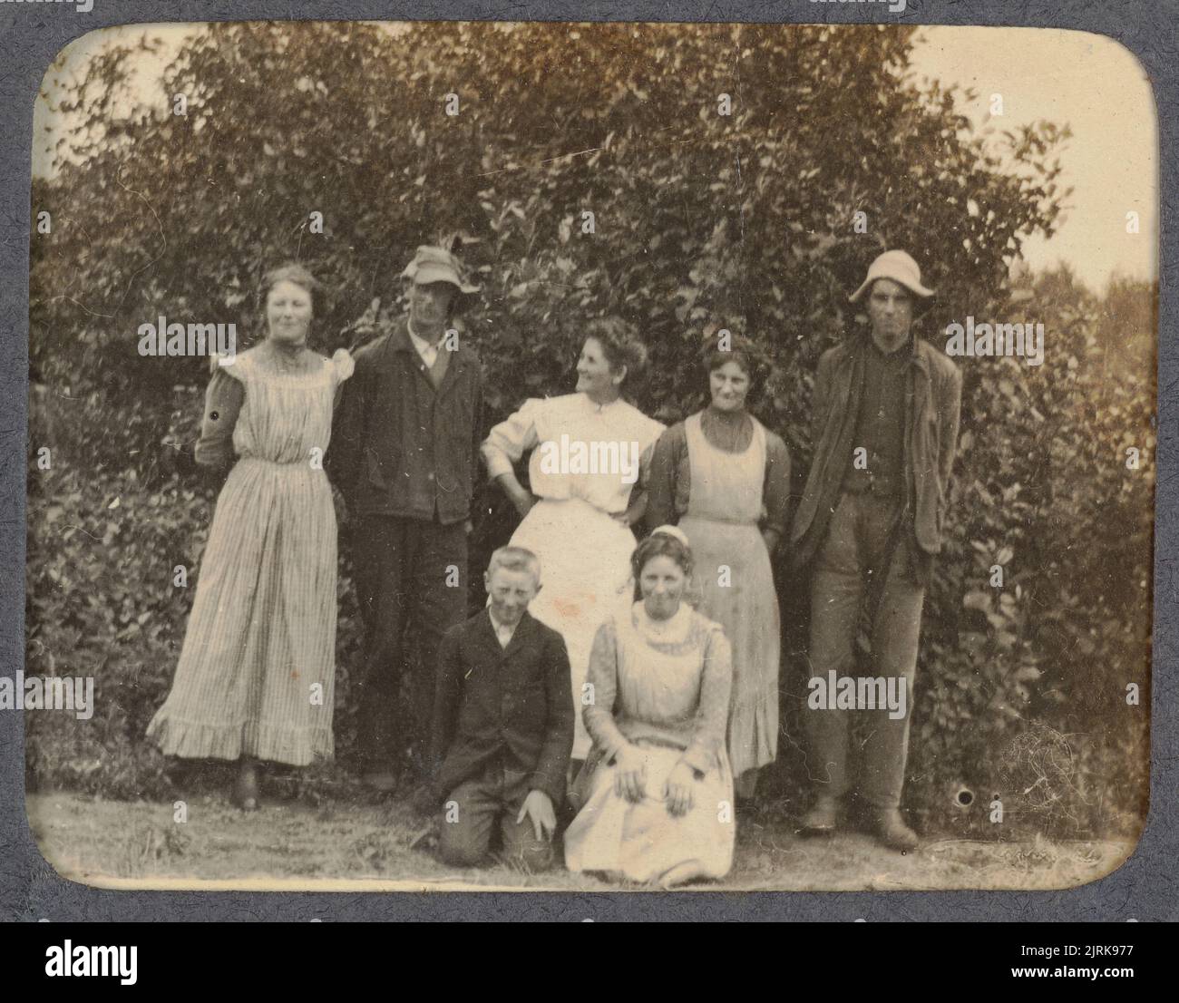 Group in front of tree. From the album: Family photographs; circa 1910 ...
