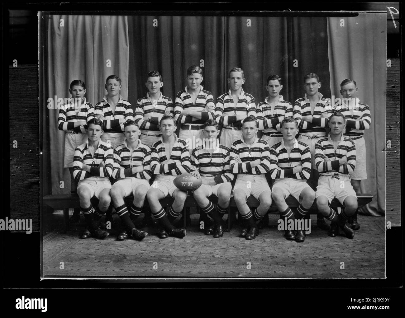 New plymouth boys high school fourth fifteen rugby team hi-res stock ...