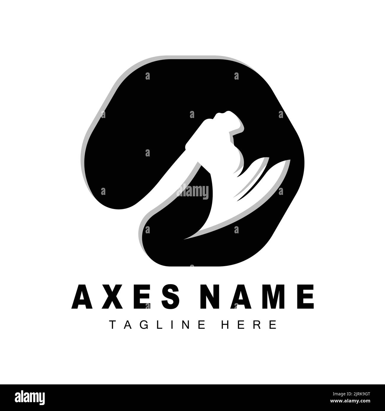 Axe logo design hi-res stock photography and images - Alamy