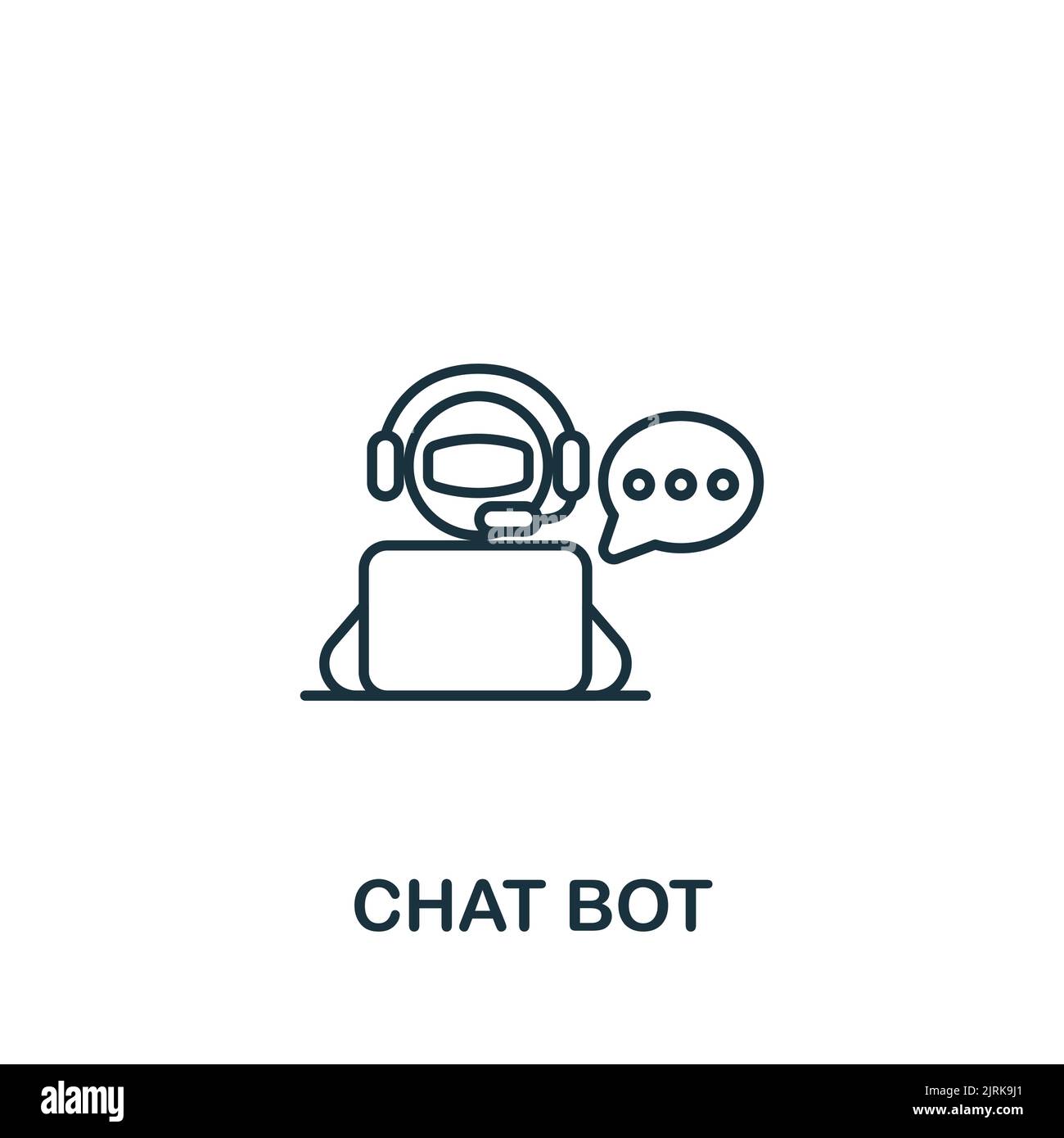 Chat Bot icon. Line simple icon for templates, web design and ...