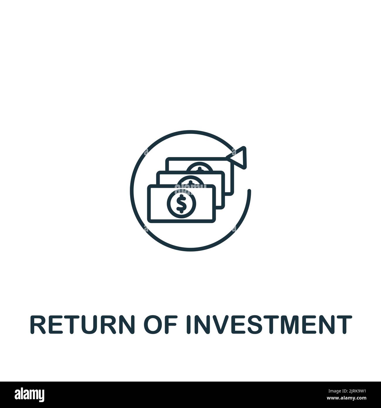 Return Of Investment icon. Line simple icon for templates, web design ...