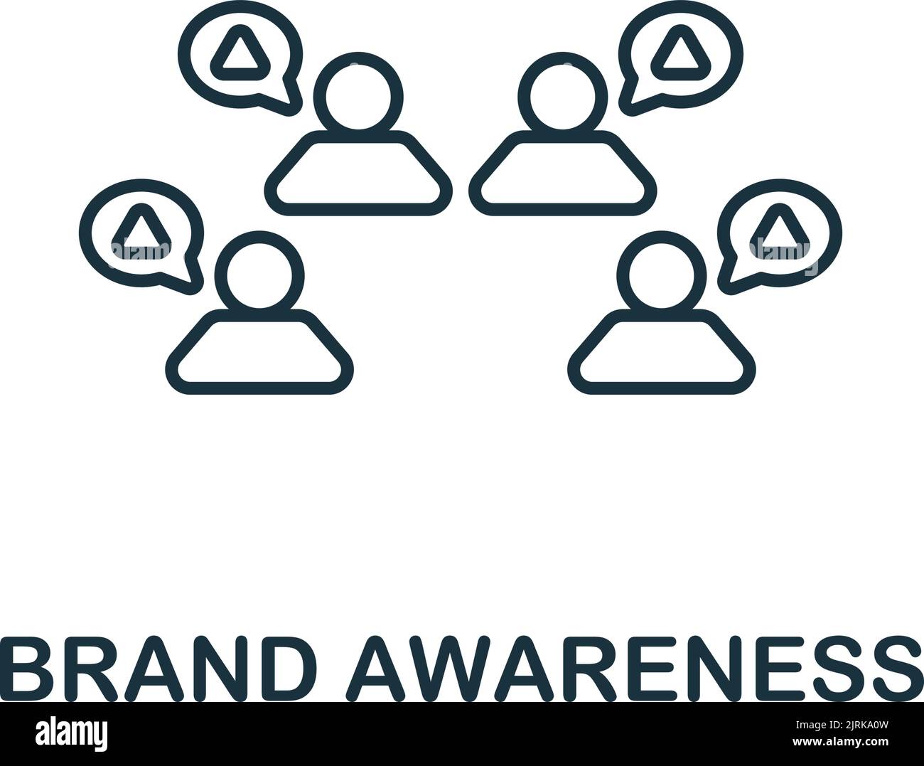 Brand Awareness icon. Line simple icon for templates, web design and ... Brand Awareness icon. Line simple icon for templates, web design and ...