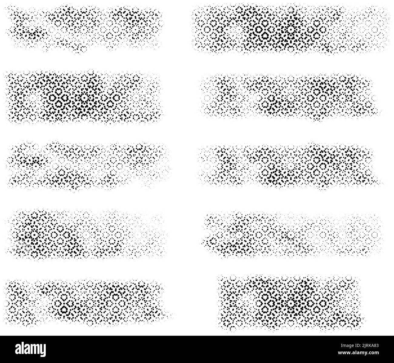 Halftone border. Dotted grunge vector border elements Stock Vector ...
