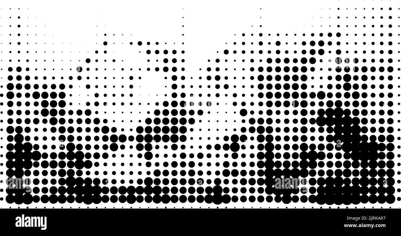 Halftone dotted grunge vector background. Urban old peeled wall Stock ...