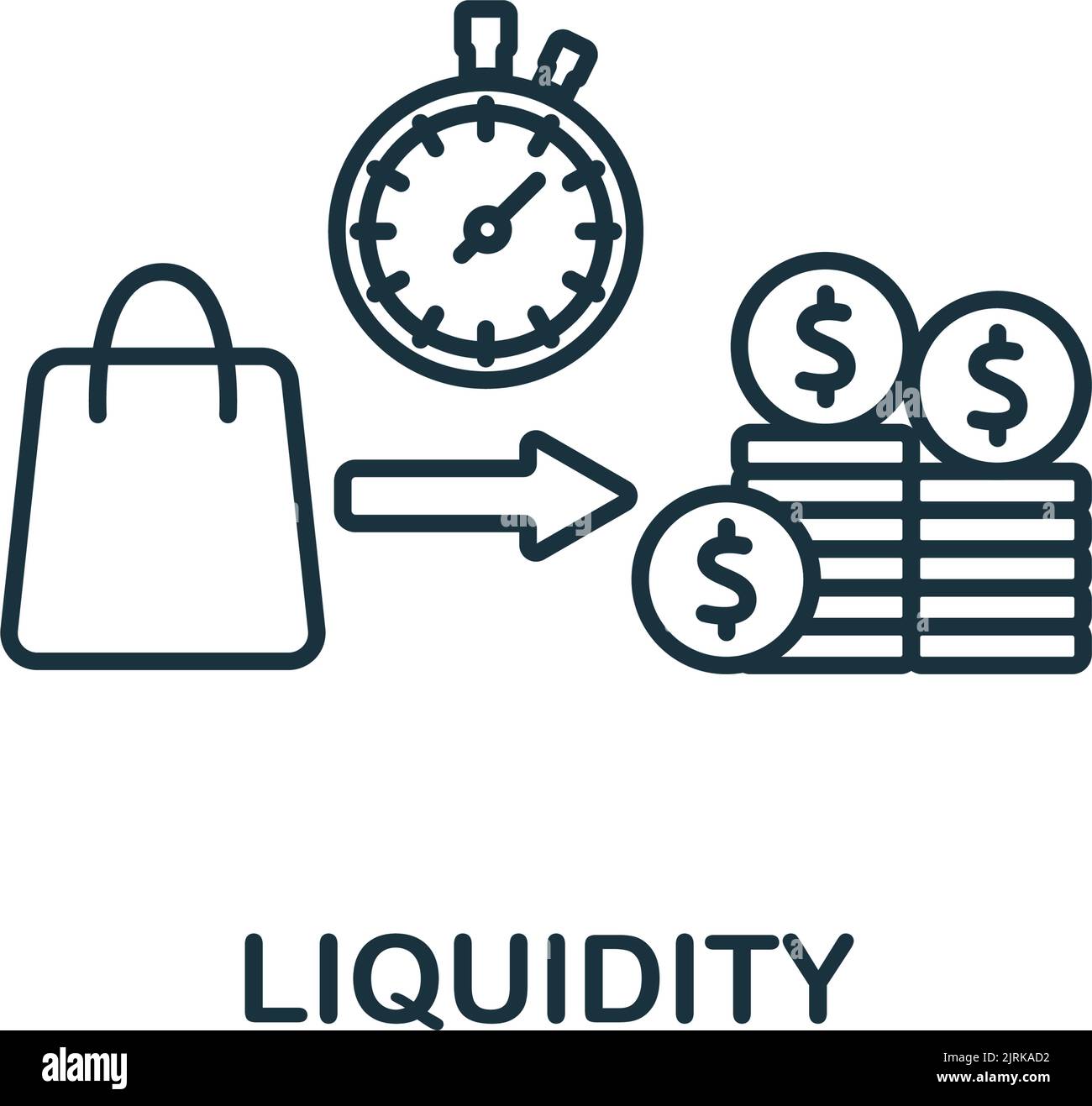 Liquidity icon. Line simple line Stock Market icon for templates, web ...