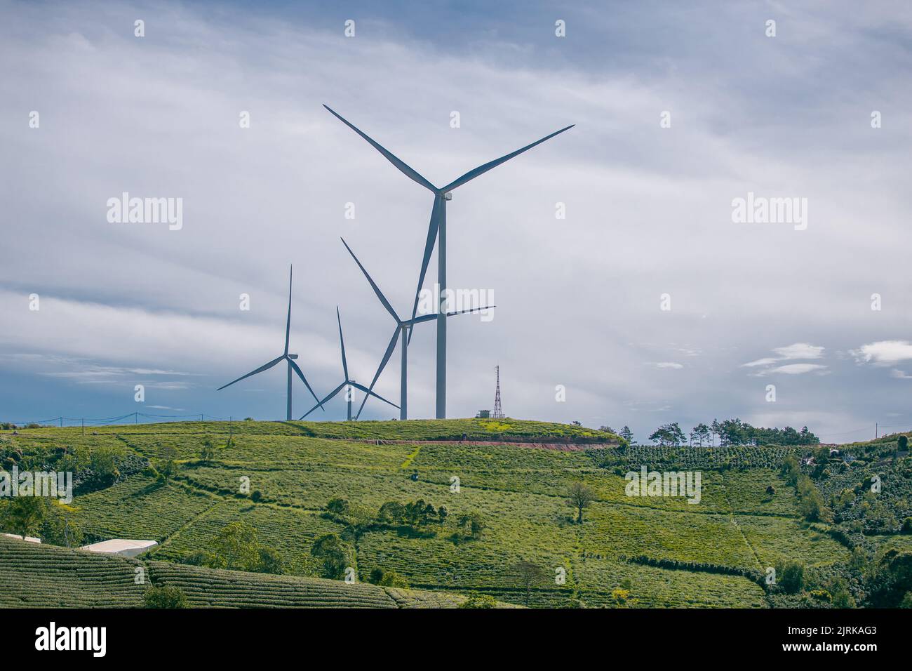 Happy wind turbine family Stock Photo - Alamy
